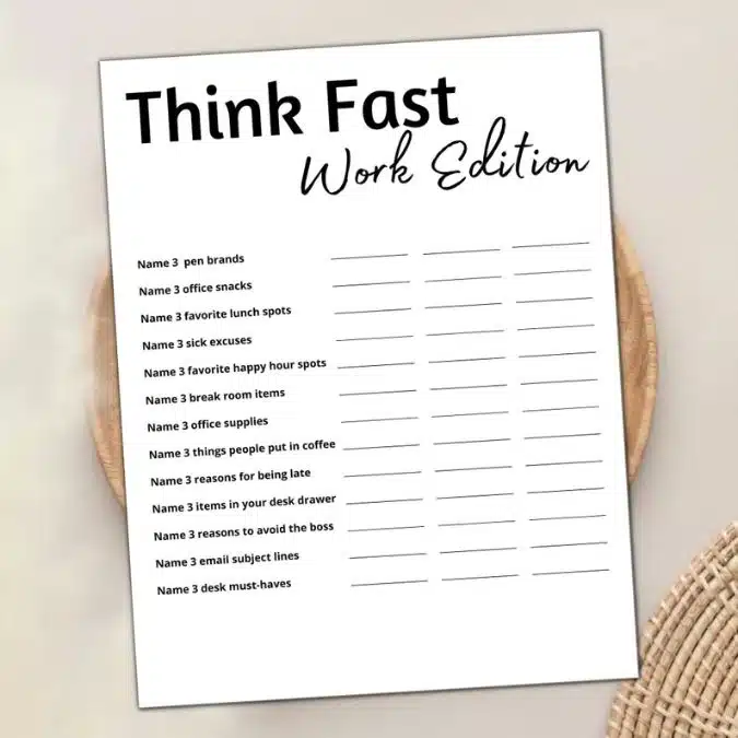 5 Printable Team Building Activities